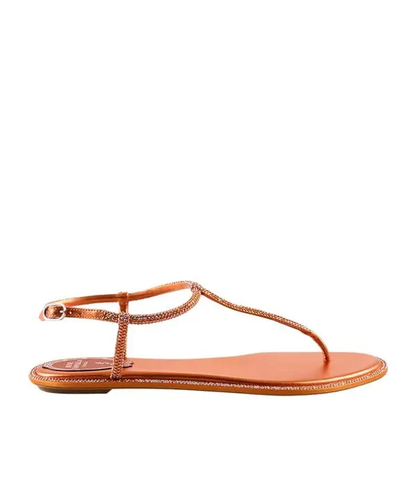 Rene Caovilla Round-toe Flat Sandals - Pink