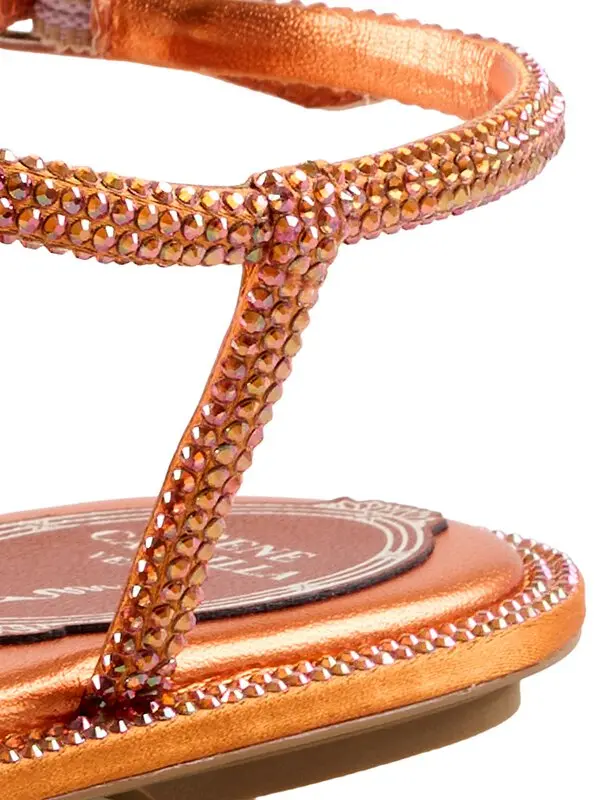 Rene Caovilla Round-toe Flat Sandals