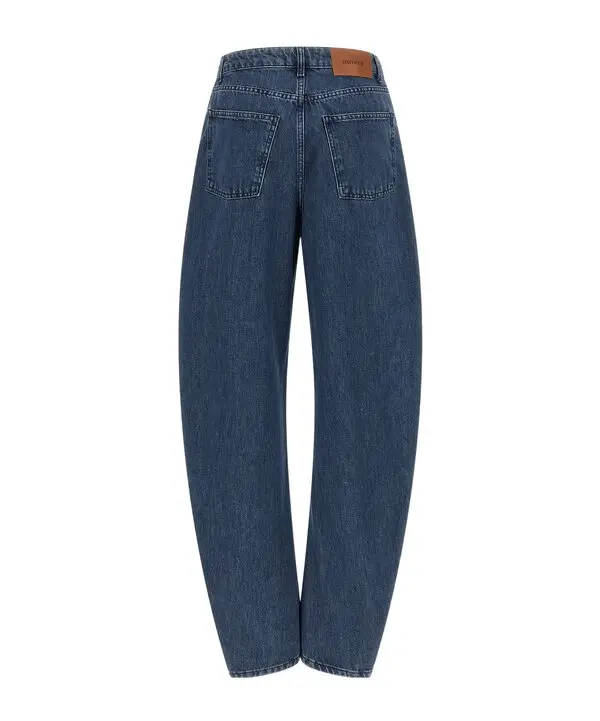 ROTATE BY BIRGER CHRISTENSEN Draped Barrel Leg Jeans
