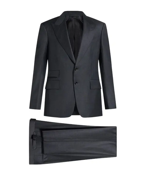 TOM FORD Long-sleeved Suit Jacket And Trousers Set - Black