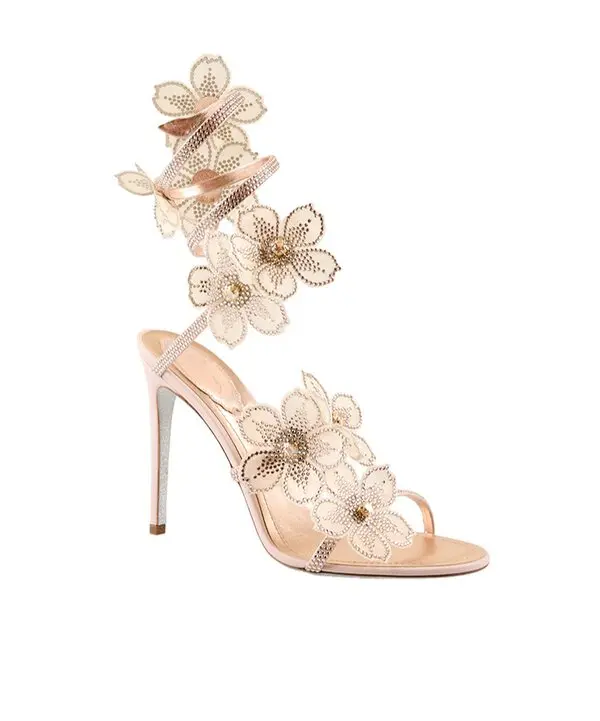 Rene Caovilla Round-toe High-heeled Sandals