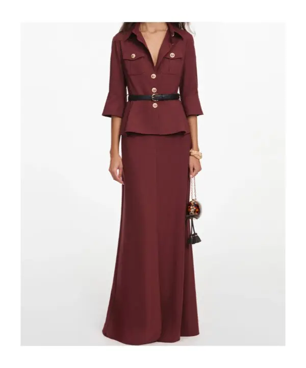 SELF-PORTRAIT Twill Maxi Dress