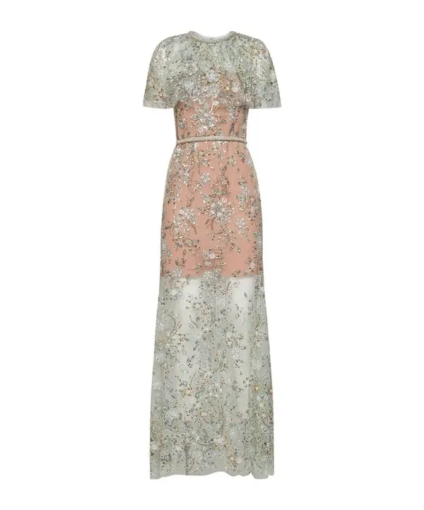 SELF-PORTRAIT Round Neck Dress - Green