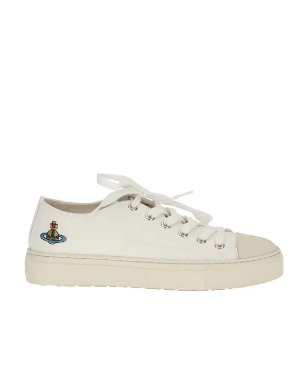 VIVIENNE WESTWOOD Orb Embroidered Low-top Sneakers - White