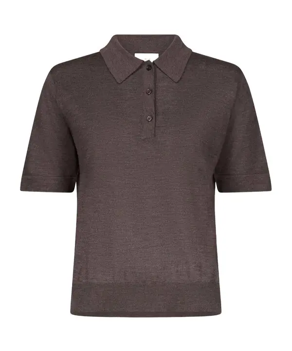 LOULOU STUDIO Short-sleeved Polo Shirt - Brown