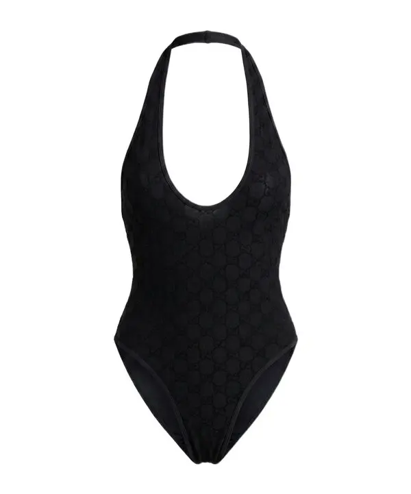 Gucci Gg Stretch Jersey Bodysuit - Black