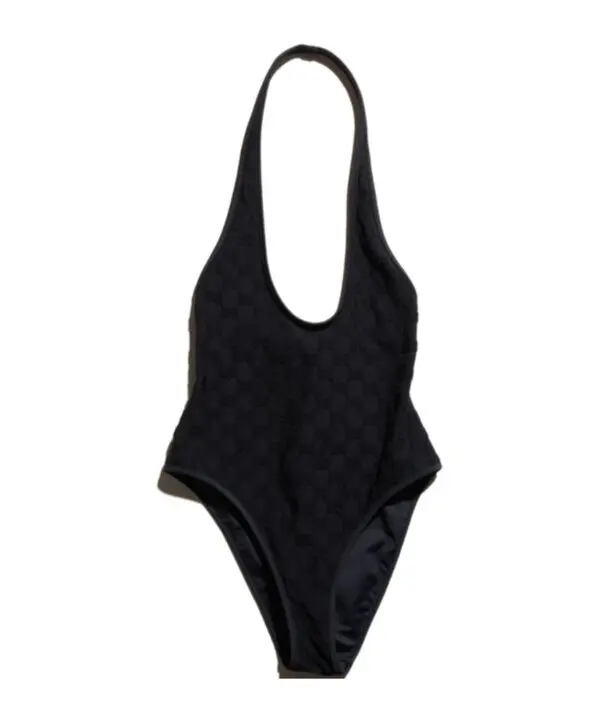 Gucci Gg Stretch Jersey Halterneck Bodysuit - Black