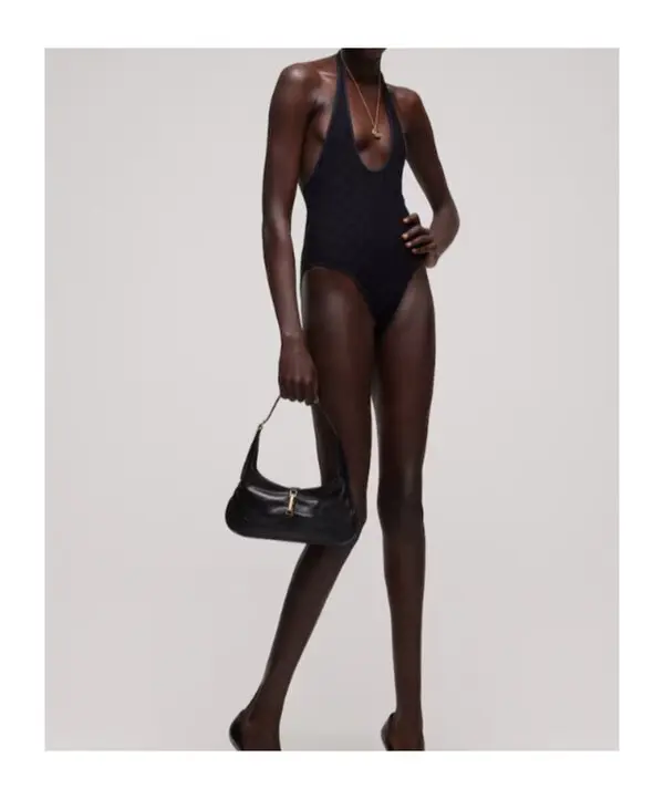 Gucci Gg Stretch Jersey Halterneck Bodysuit