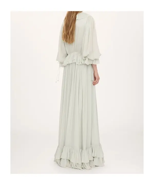 Chloé Twill Long Pleated Dress