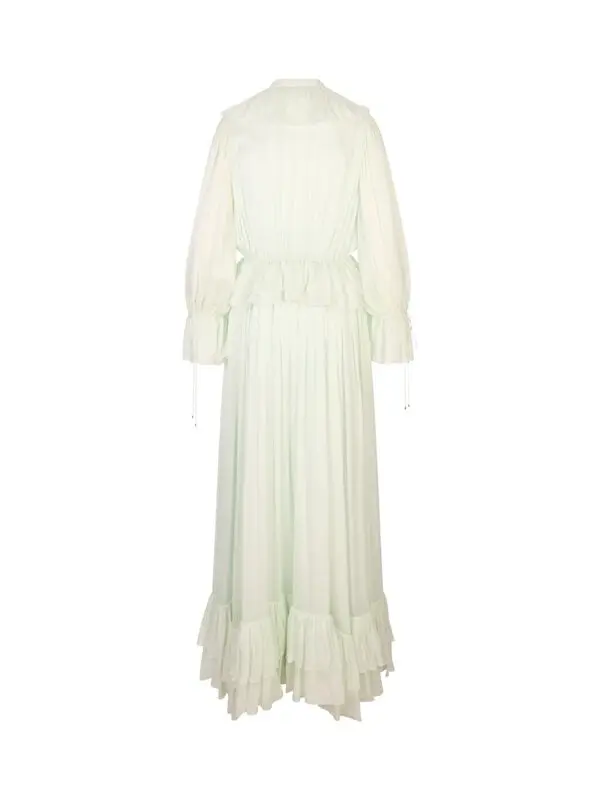 Chloé Long Sleeve Pleated Dress