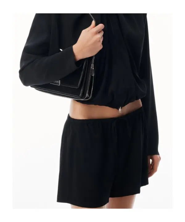 Alexander Wang Mid-rise Pleated Drawstring Shorts