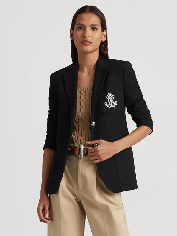 Ralph Lauren Logo Embroidered Tailored Blazer