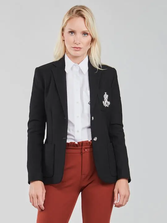 Ralph Lauren Logo Embroidered Tailored Blazer