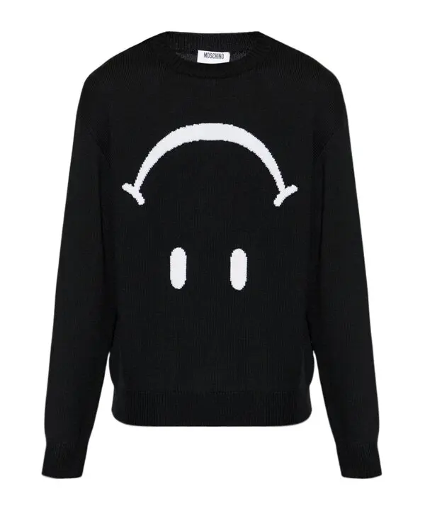 Moschino X Smiley Long-sleeved Sweater - Black