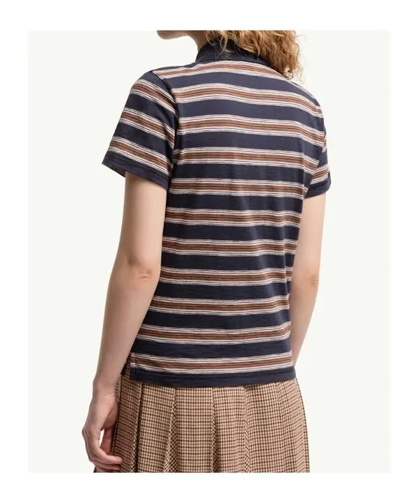 Moncler Striped Cotton Jersey Polo Shirt