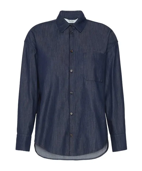 Max Mara Cotton Denim Shirt Midnightblue