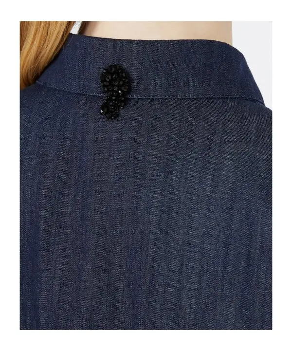 Max Mara Cotton Denim Shirt Midnightblue