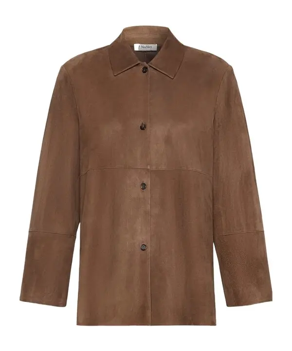Max Mara Gocce Button-up Shirt Jacket - Mud