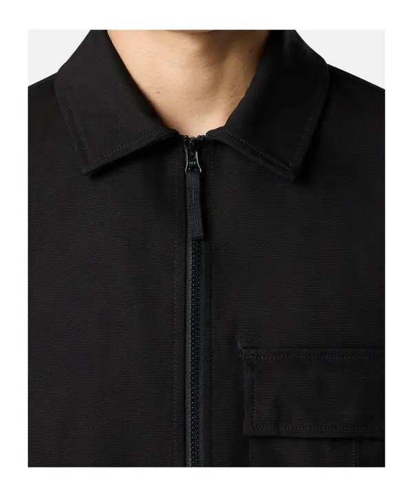 Stone Island Comfort-fit Overshirt With Gusseted Chest Pocket - Black