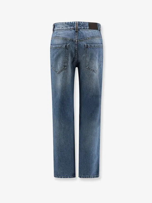 Brunello Cucinelli High-waisted Jeans With Monili Detail