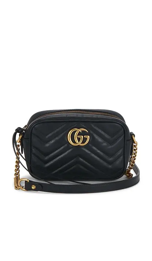FWRD RENEW Gucci Mini Gg Marmont Shoulder Bag - Black