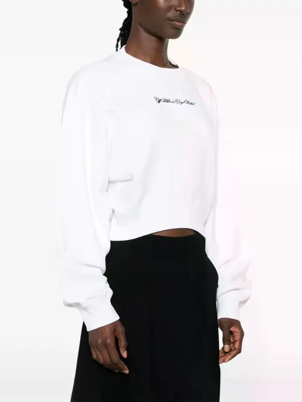 Off-White Cropped Arrows Motif Sweater