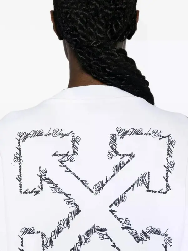 Off-White Cropped Arrows Motif Sweater