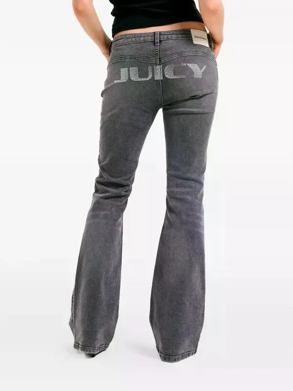 Juicy Couture Digi Embellished Flared Jeans - Grey