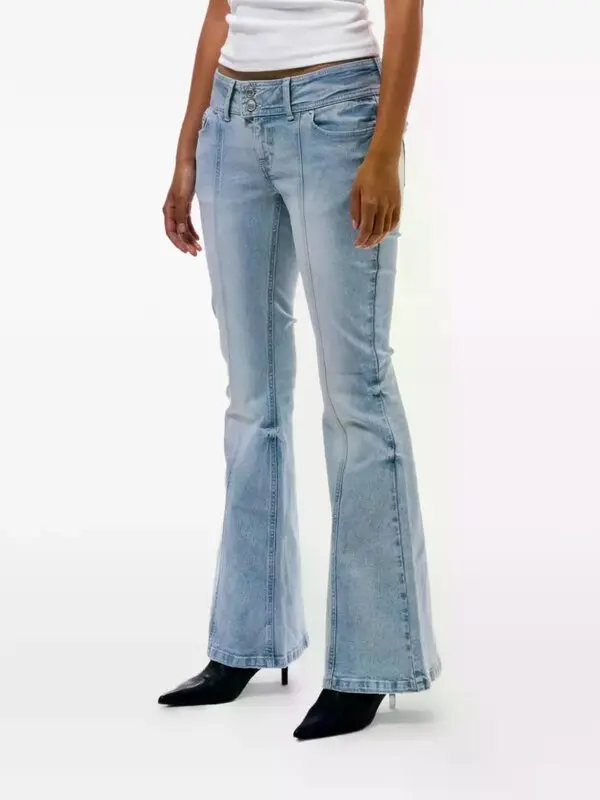 Juicy Couture Logo Embroidered Flared Jeans