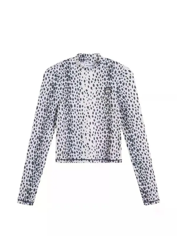 Juicy Couture Cheetah Print Mock Neck Long Sleeve Top