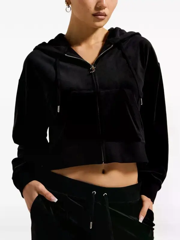 Juicy Couture Velour Cropped Hoodie