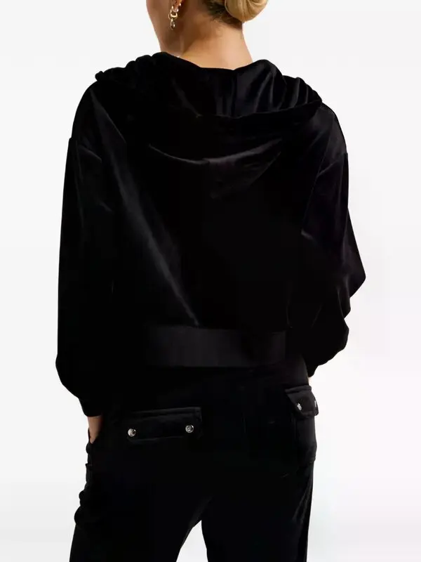 Juicy Couture Velour Cropped Hoodie