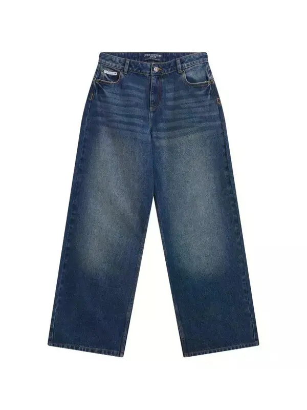 Juicy Couture Logo Embroidered Wide Leg Jeans