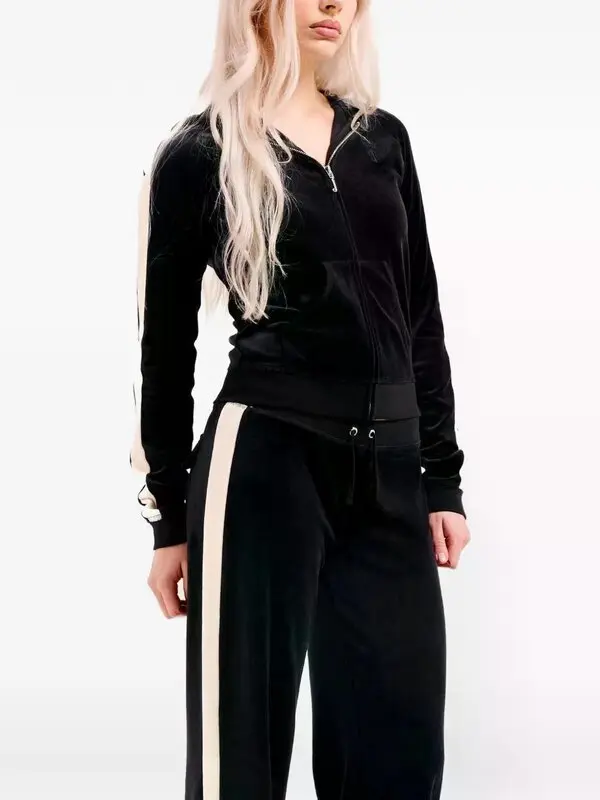 Juicy Couture Heritage Stripe Velour Hoodie