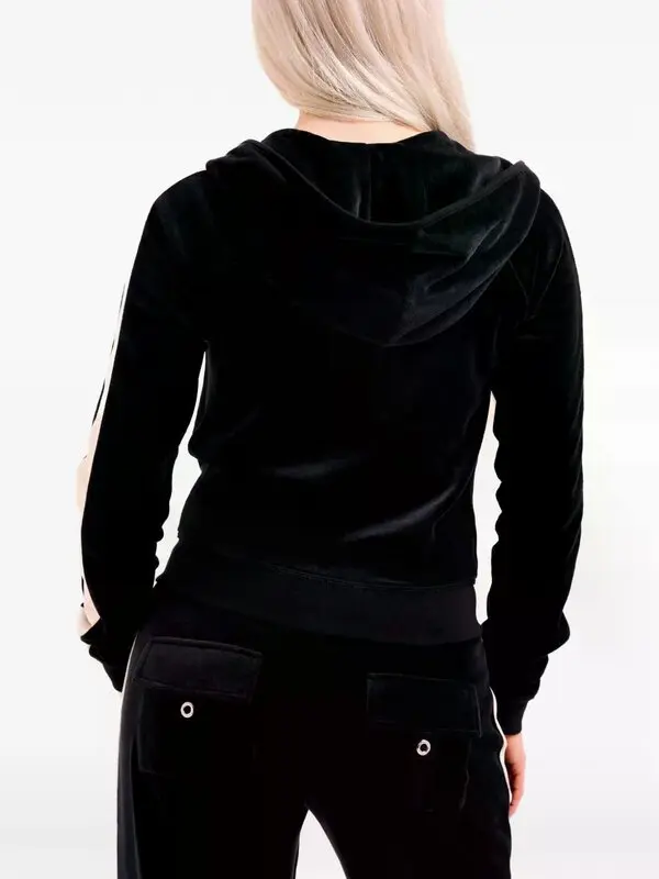 Juicy Couture Heritage Stripe Velour Hoodie