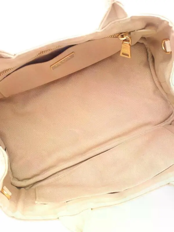 Prada Logo Print Tote Bag - Neutrals