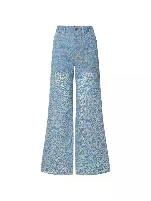 Veronica Beard Taylor Floral Devoré Jeans