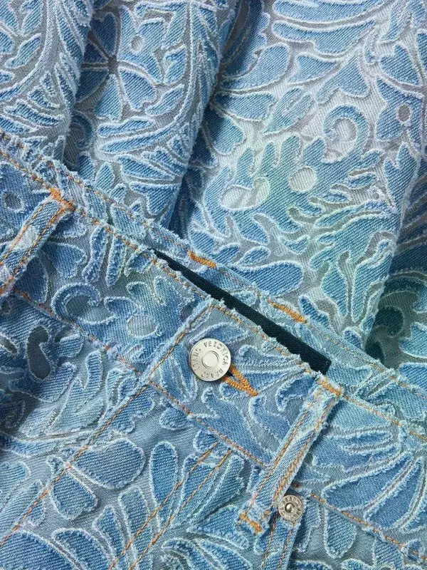 Veronica Beard Taylor Floral Devoré Jeans