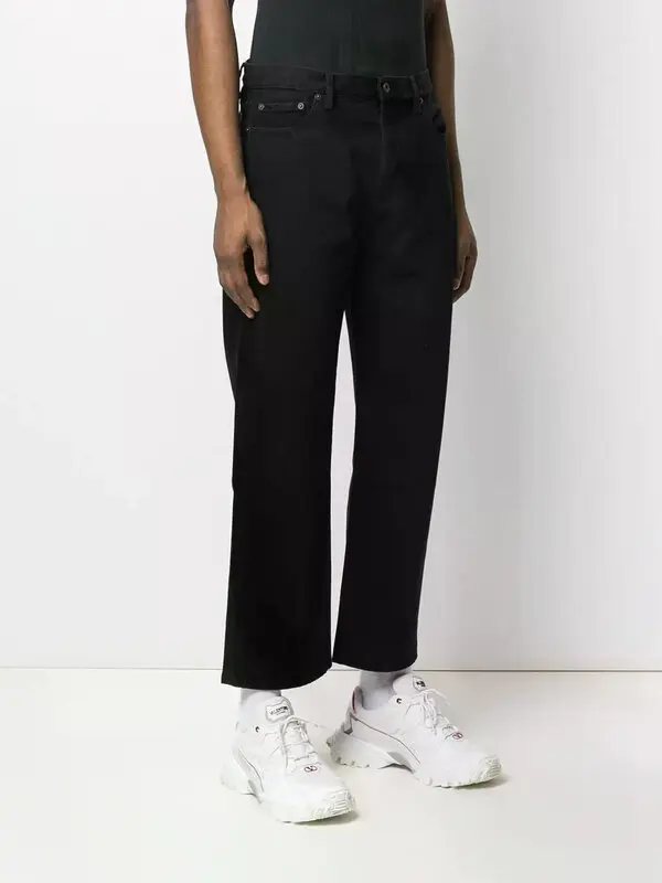 Valentino Garavani Logo Patch Straight Leg Jeans