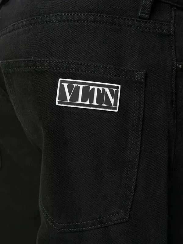 Valentino Garavani Logo Patch Straight Leg Jeans