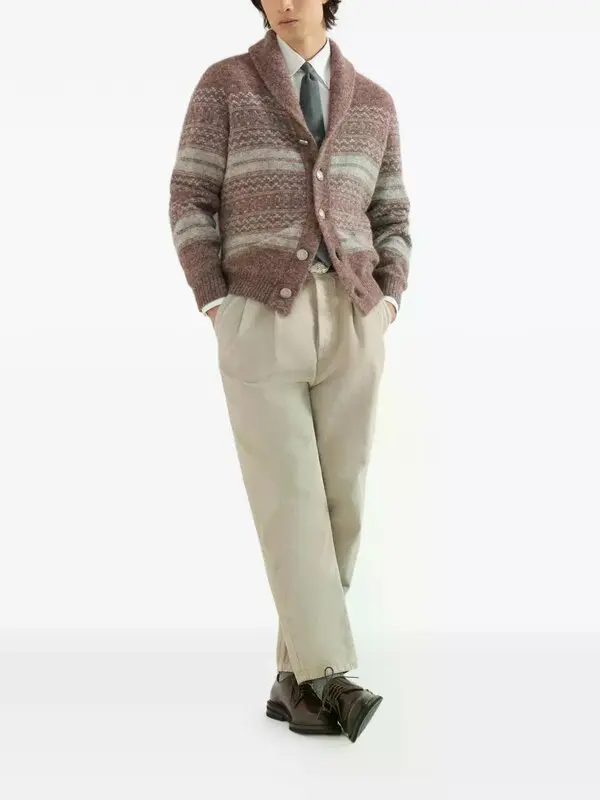 Brunello Cucinelli Iconic Fit Garment-dyed Double Pleat Five-pocket Trousers - Neutrals