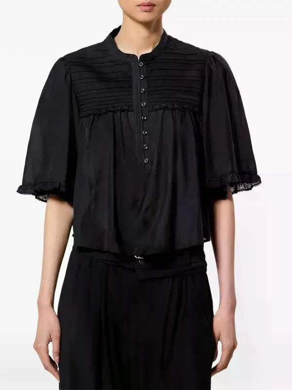 MARANT ETOILE Douna Voile Top - Black