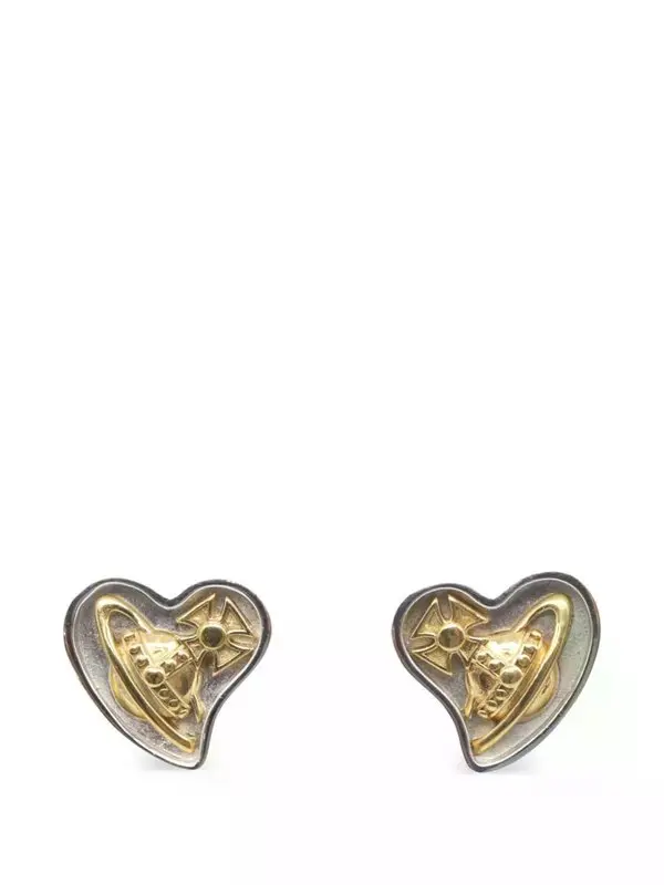 VIVIENNE WESTWOOD Orb Heart Earrings - Silver