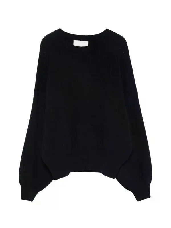 LISA YANG Veira Dropped-shoulder Crew-neck Sweater - Blue