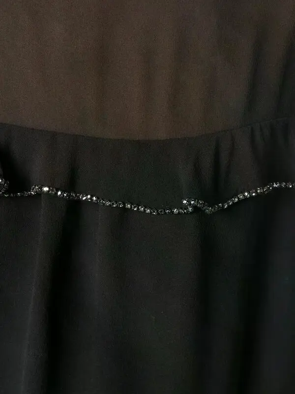 Saint Laurent Crystal Embellished Silk Blouse