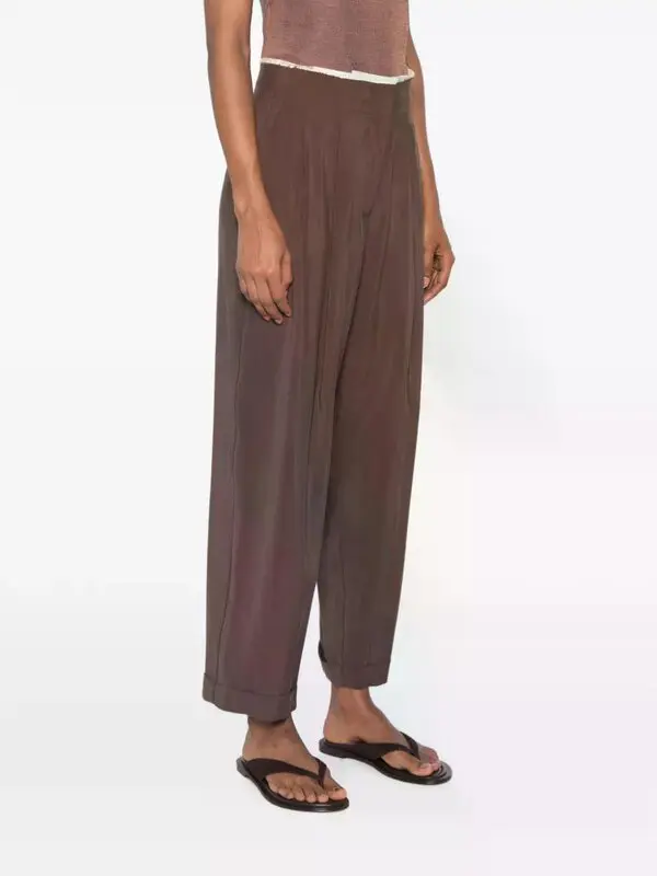 VICOLO Pleated Turn-up Trousers