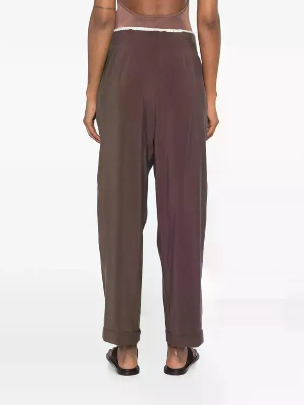 VICOLO Pleated Turn-up Trousers