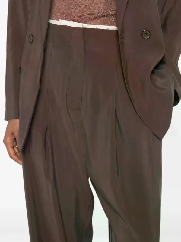 VICOLO Pleated Turn-up Trousers