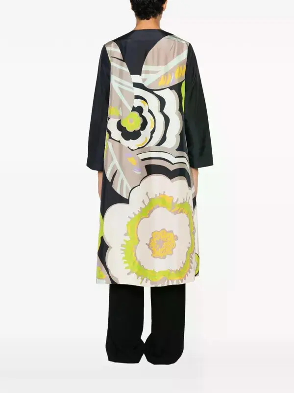 PSOPHIA Floral-print Silk Coat