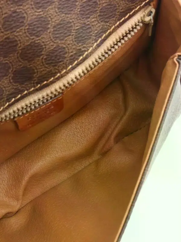 Celine Macadam Leather Shoulder Bag